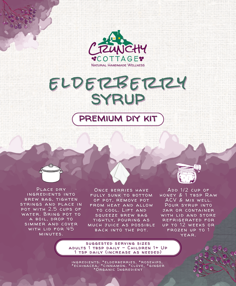 Elderberry Syrup Premium DIY Kit - Crunchy Cottage™ - Organic Wellness ...